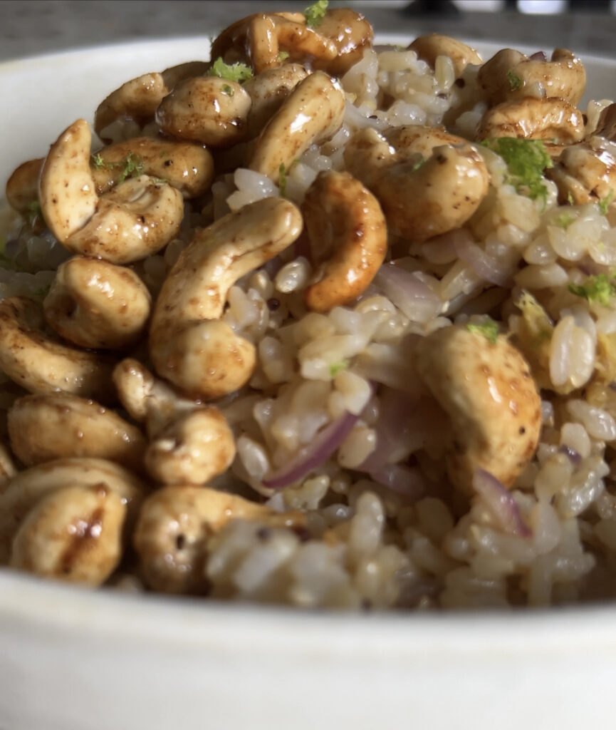 Sticky Cashew Rice - A Healthy Hunger